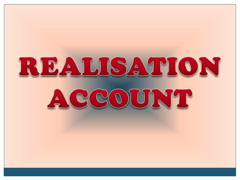 REALISATION ACCOUNT - COMMERCEIETS